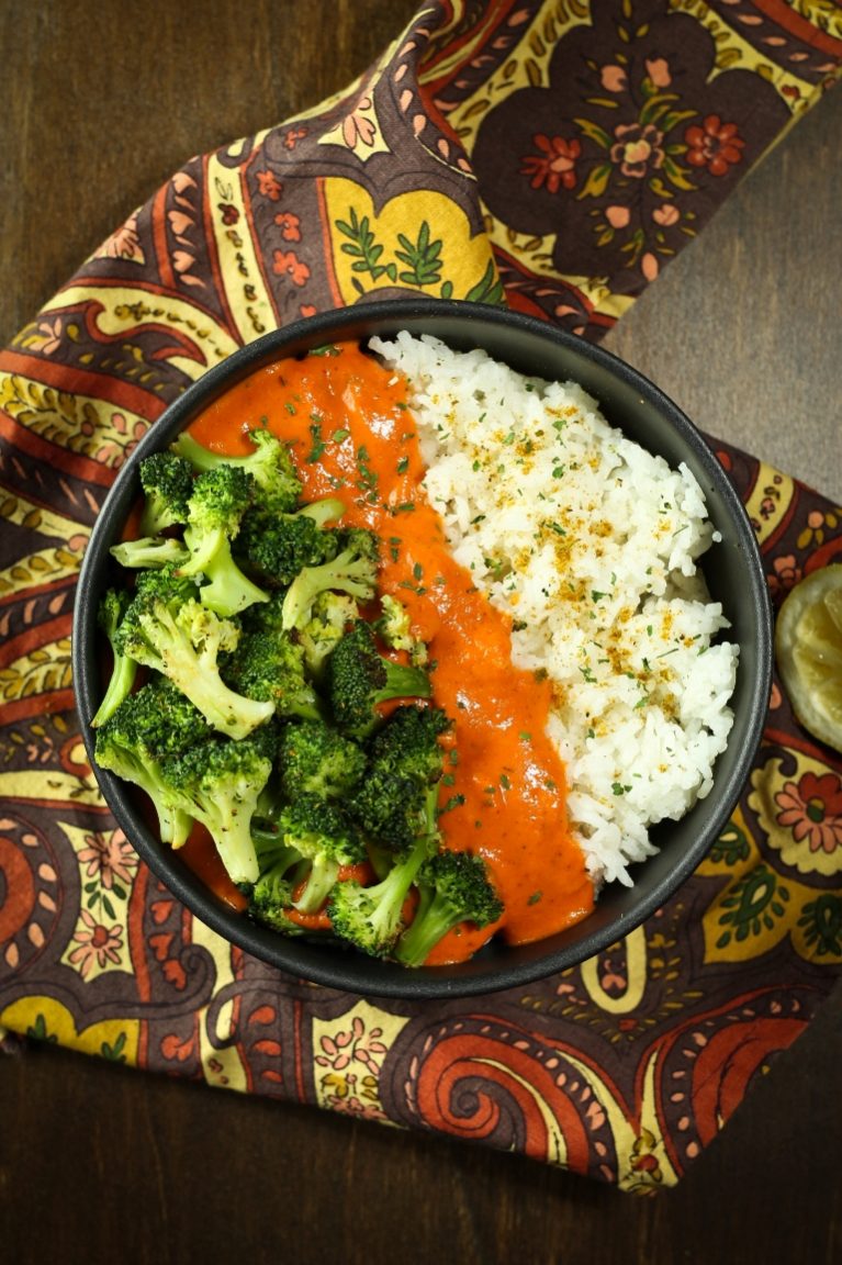 Vegan Red Pepper Curry Bowl
